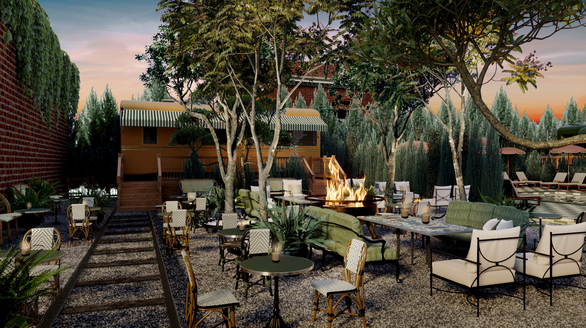 The Chalet - Train Station Hotel with Luxurious Pullman Carriages